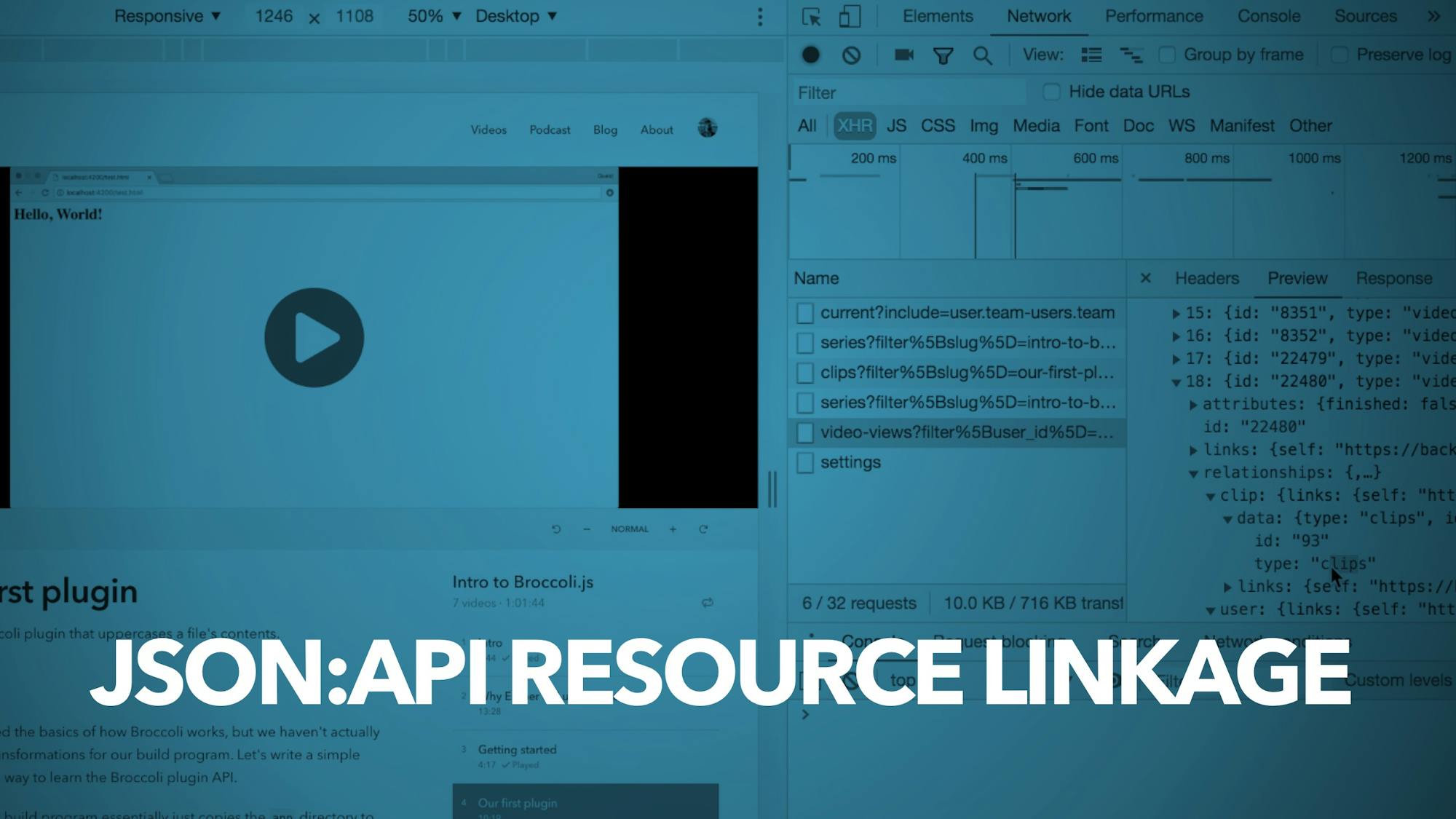 Understanding Jsonapi Resource Linkage Lets Build A Feature Video Views Embermap 