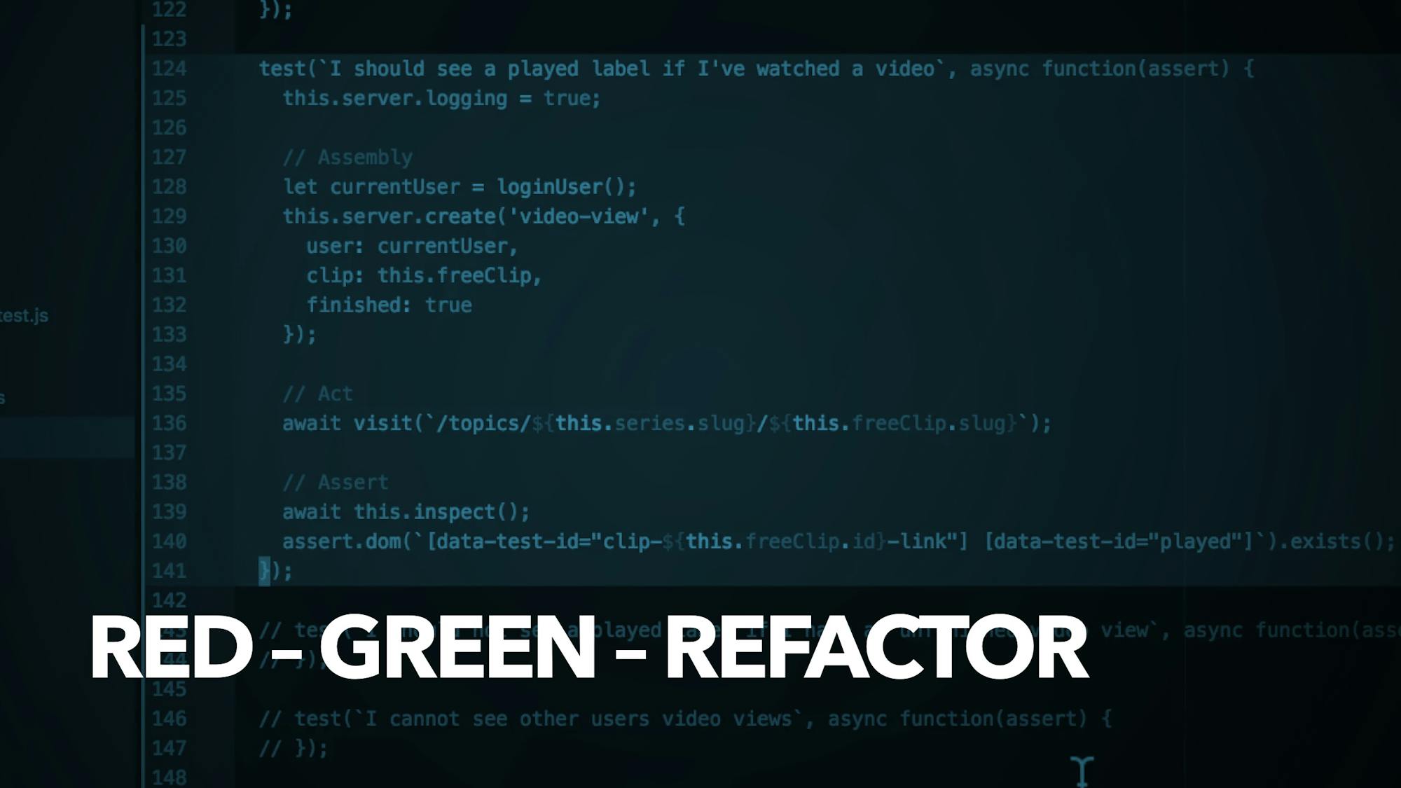Red – green – refactor! | Let's build a feature: Video views | EmberMap