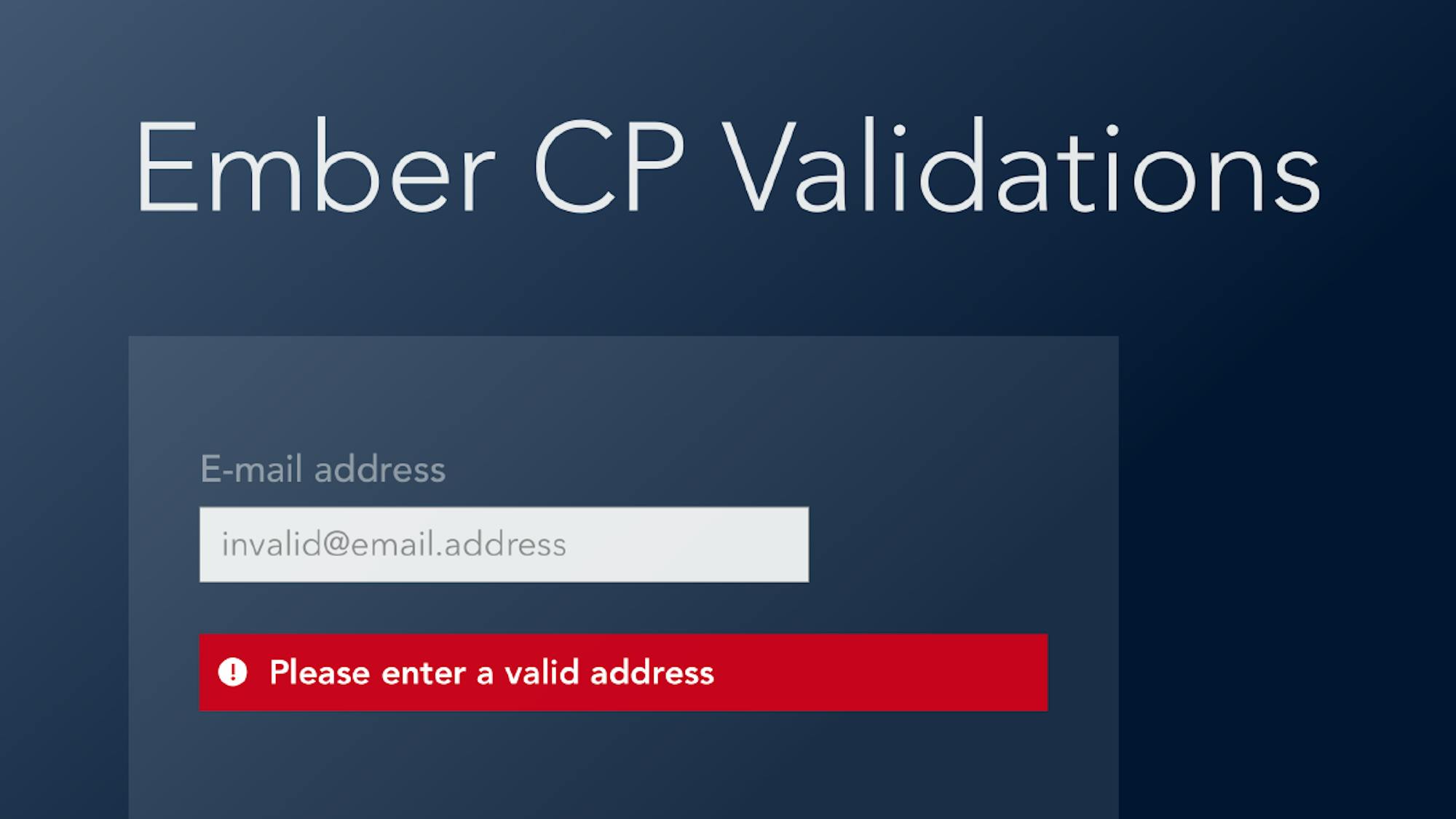 Ember CP Validations | EmberMap