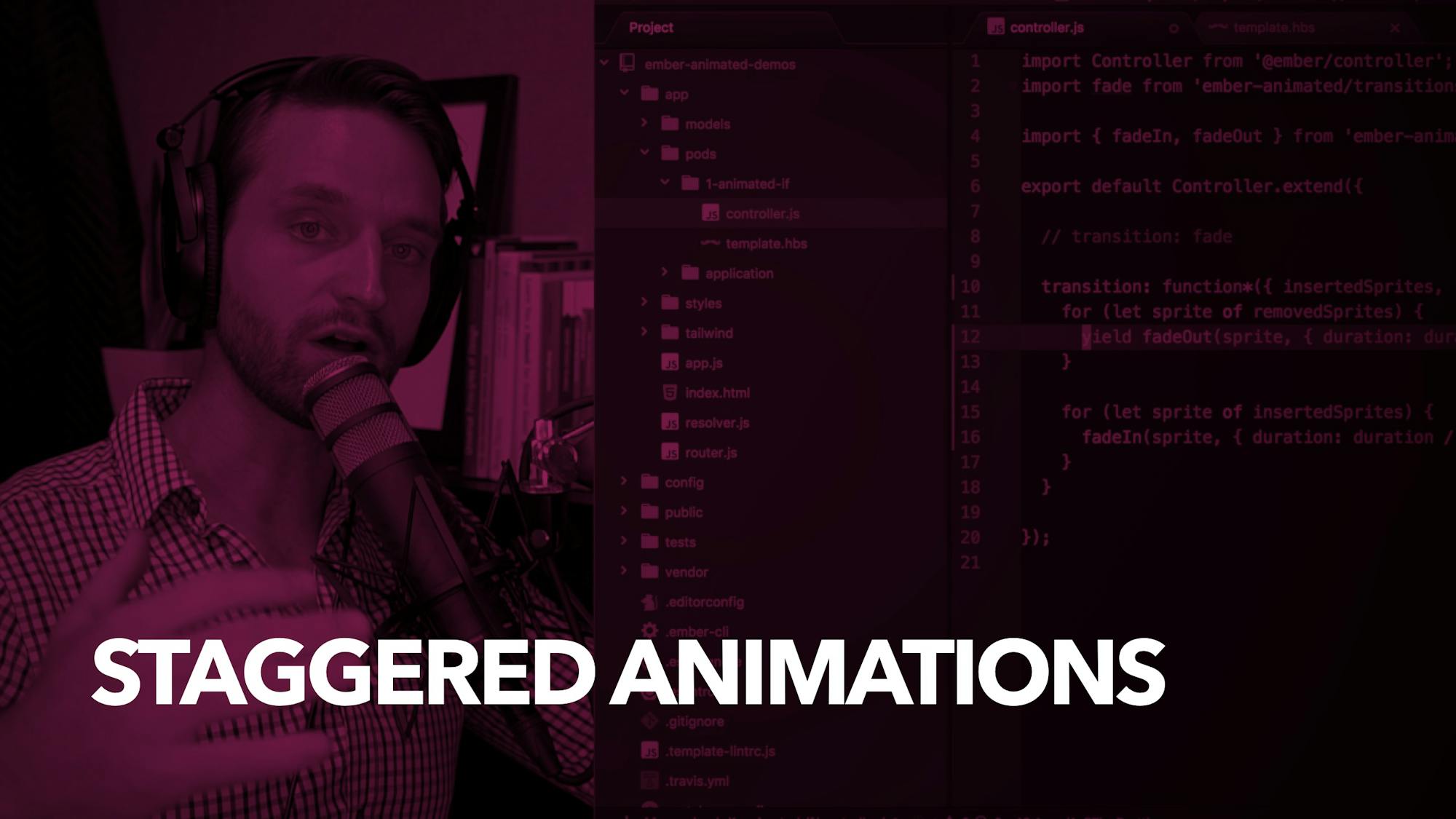Staggered animations | Ember Animated | EmberMap
